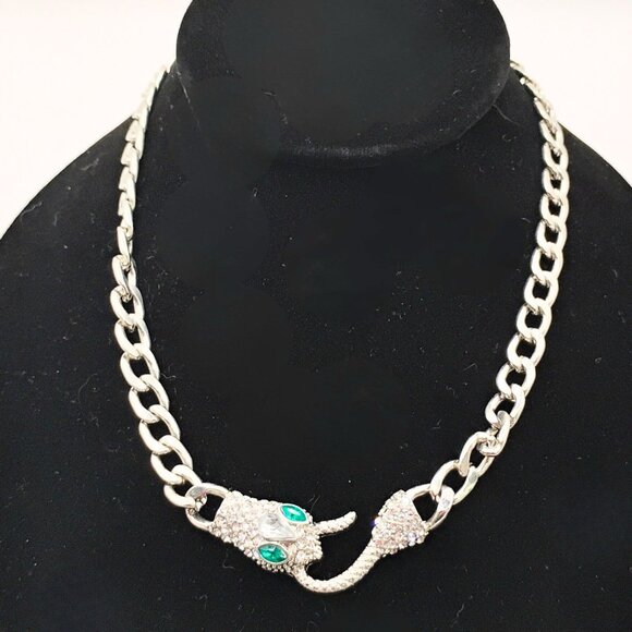 Unknown | Jewelry | Womens Silver Plated Rhinestone Snake Chain ...